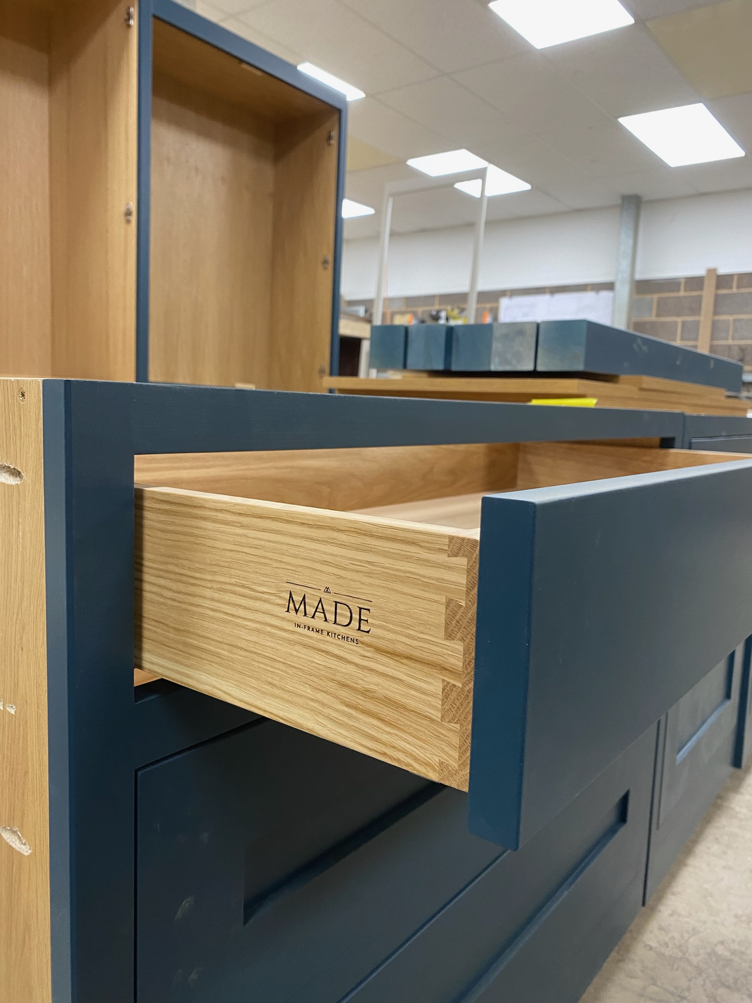 Our workshop, where all our drawer boxes, doors & accessories are made ...